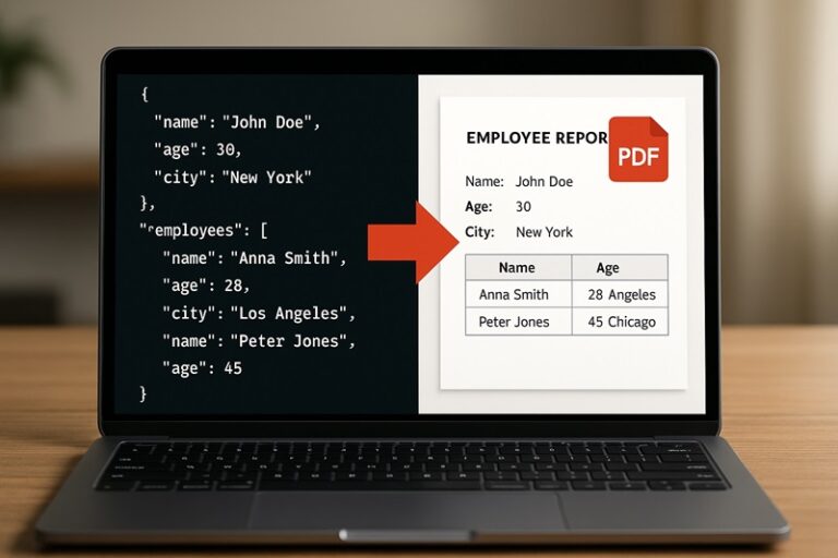 JSON to PDF Conversion: Turning Raw Data Into Professional Documents ...