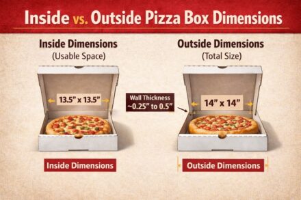 Pizza Box Dimensions & Sizes (Chart): Standard, Deep Dish & Custom
