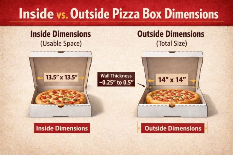 Pizza Box Dimensions & Sizes (Chart): Standard, Deep Dish & Custom